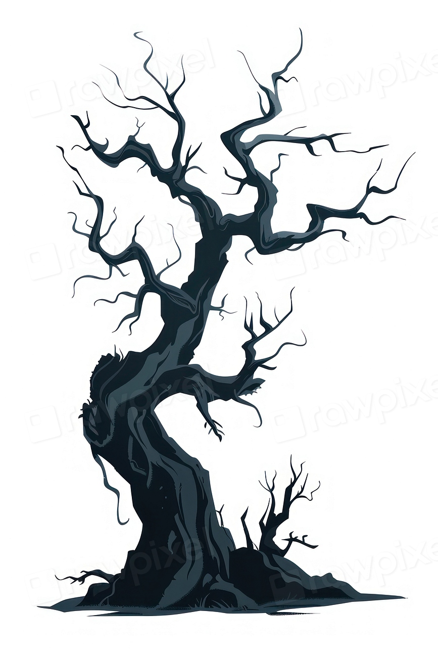 Spooky tree drawing sketch plant. | Free Photo Illustration - rawpixel
