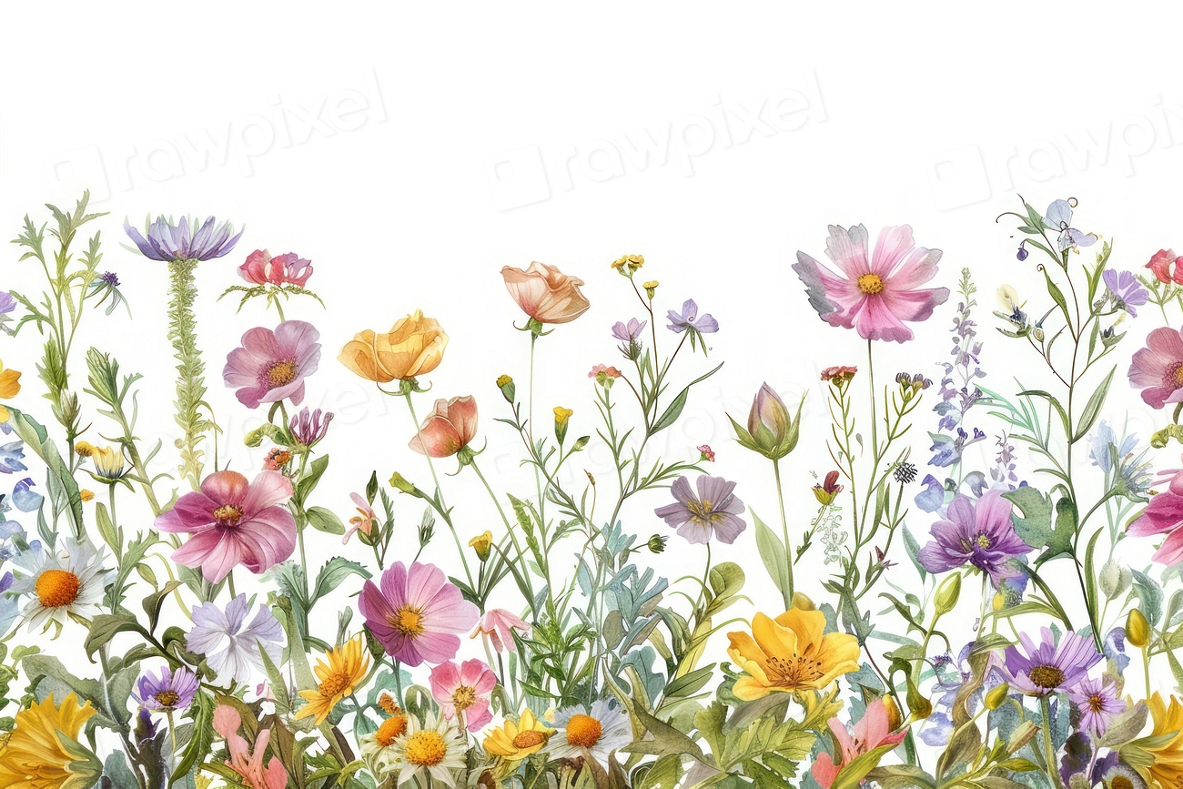 Flowers garden border outdoors pattern | Premium Photo Illustration ...