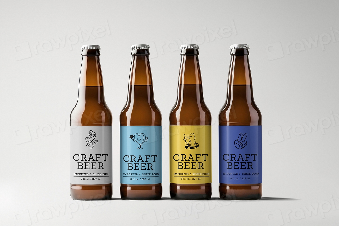 Beer bottle label mockup psd | Premium PSD Mockup - rawpixel