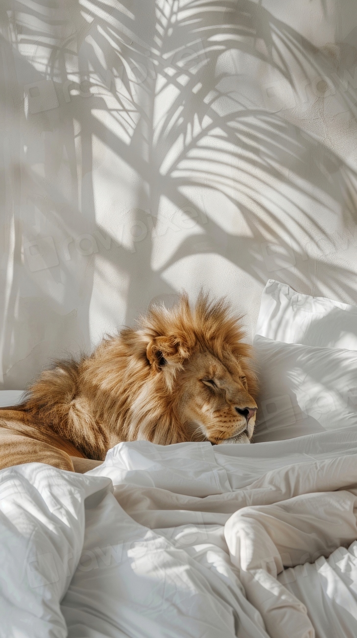 Lion wildlife animal bed. | Premium Photo - rawpixel