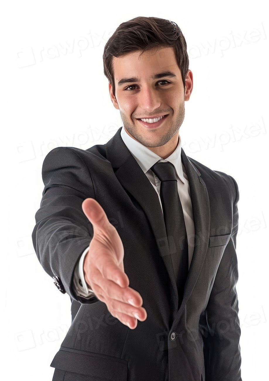 Businessman open handshake portrait finger | Free Photo - rawpixel