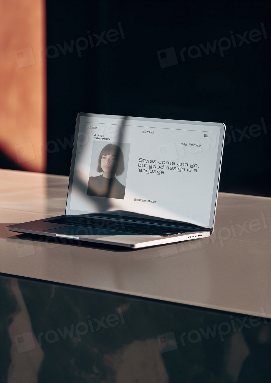 Laptop screen mockup psd | Premium PSD Mockup - rawpixel