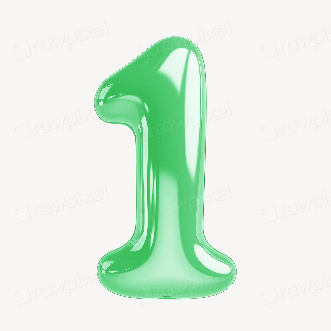 Number 1 green 3D balloon | Free Photo Illustration - rawpixel