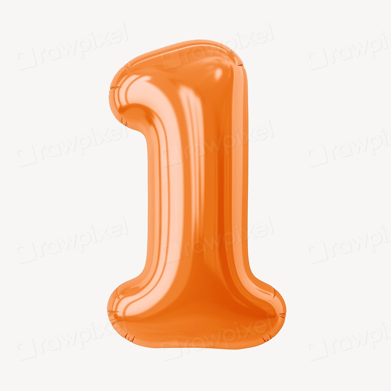 Number one orange 3D balloon | Free Photo Illustration - rawpixel