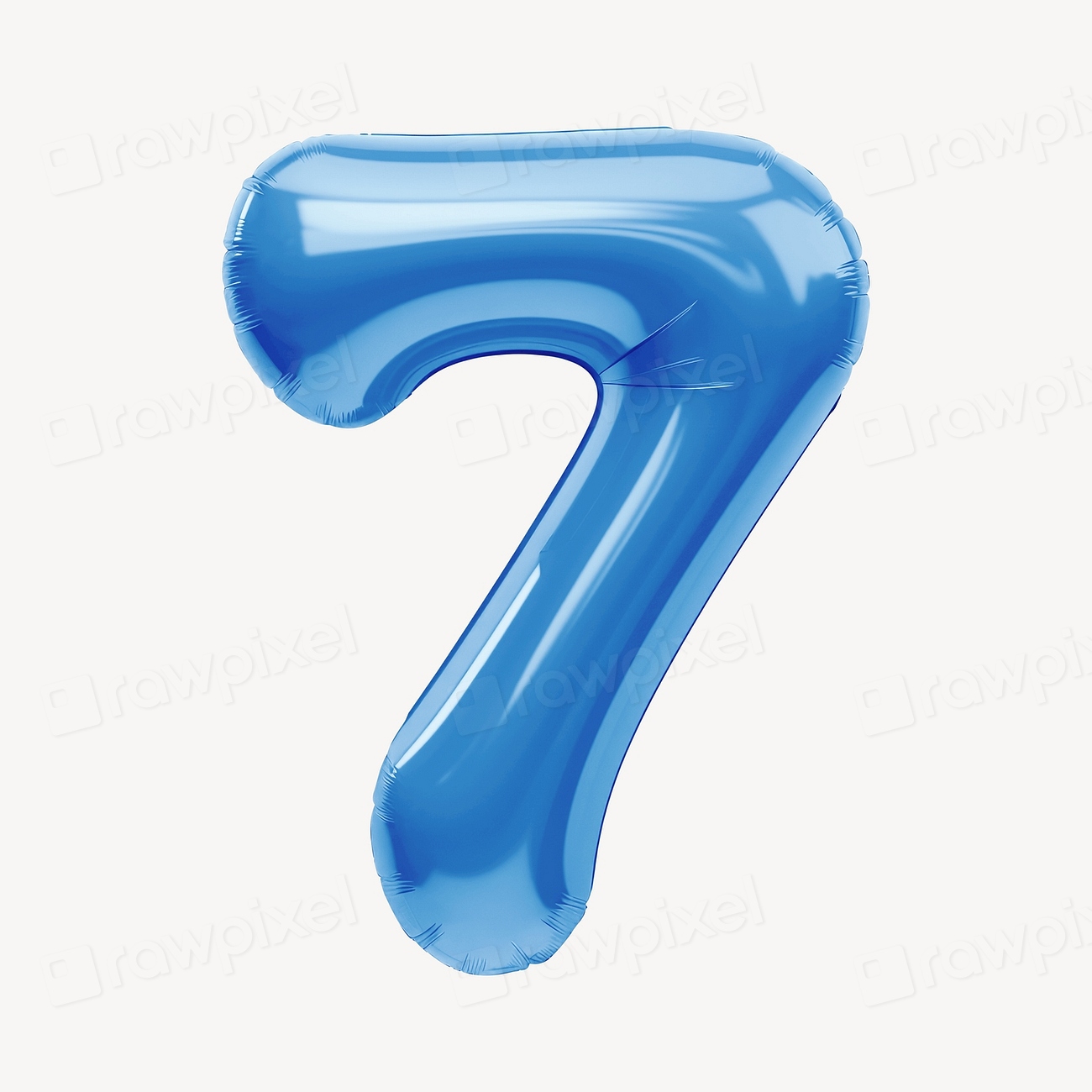 Number seven blue 3D balloon | Free Photo Illustration - rawpixel