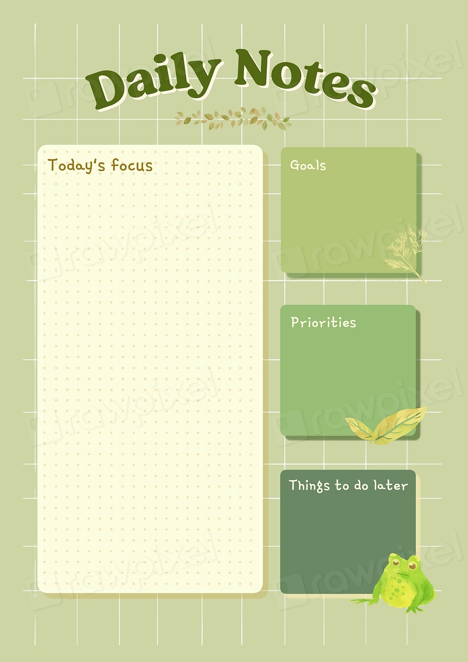 Daily notes planner templates | Premium Photo - rawpixel