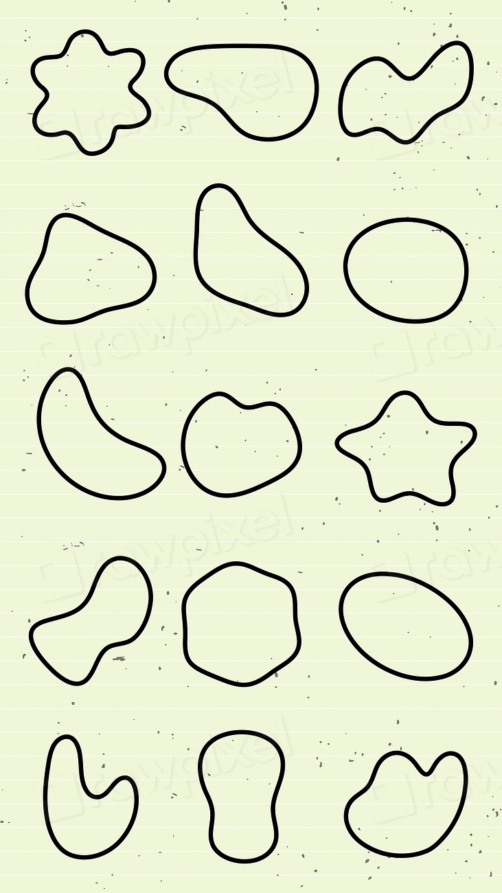 Abstract shapes black outlines light | Premium Vector - rawpixel