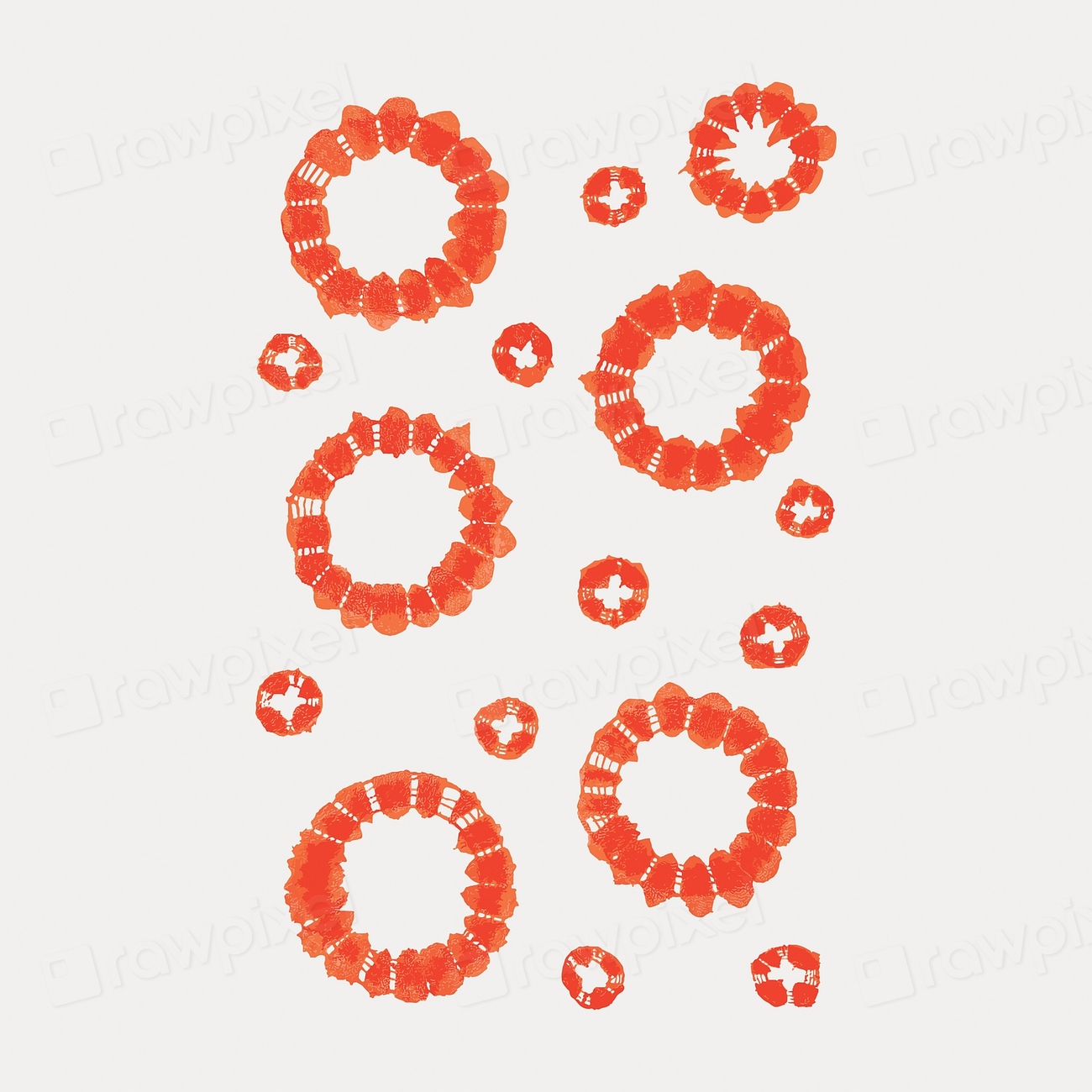 Orange circle pattern sticker, vector | Premium Vector - rawpixel