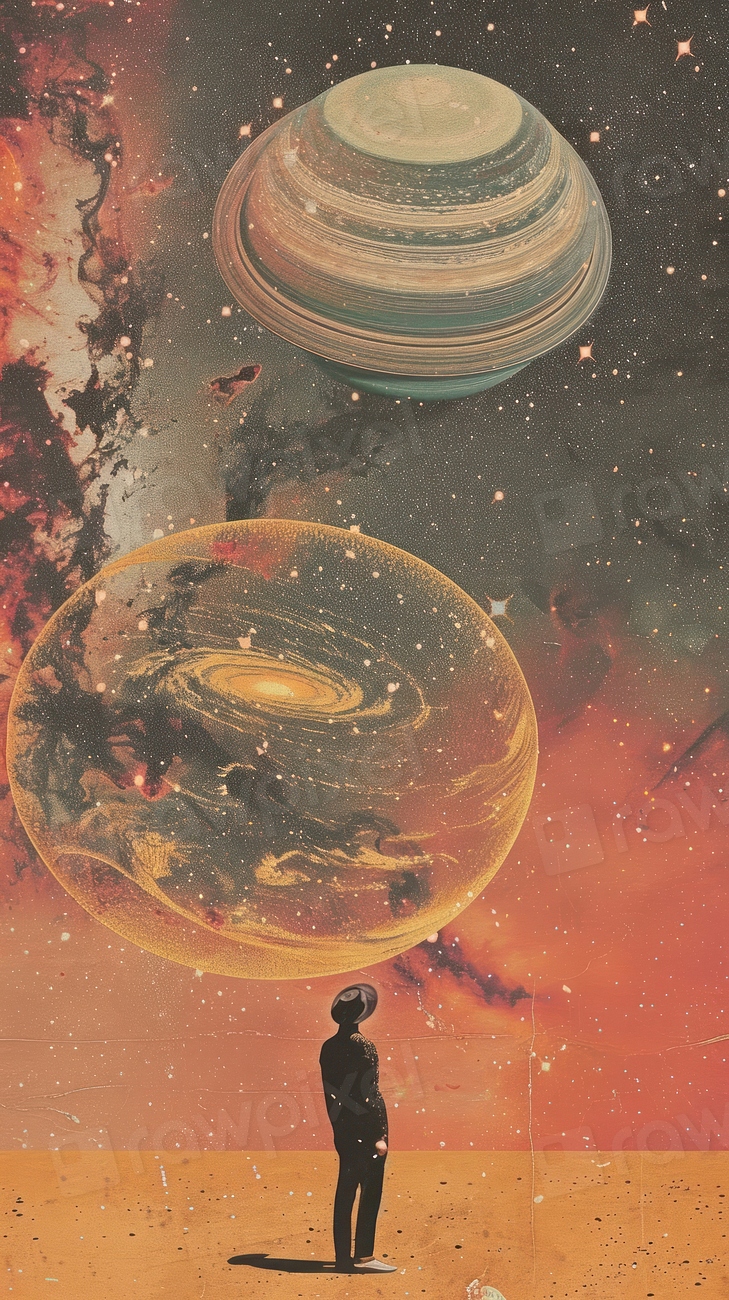 Planets galaxy space art. | Free Photo Illustration - rawpixel