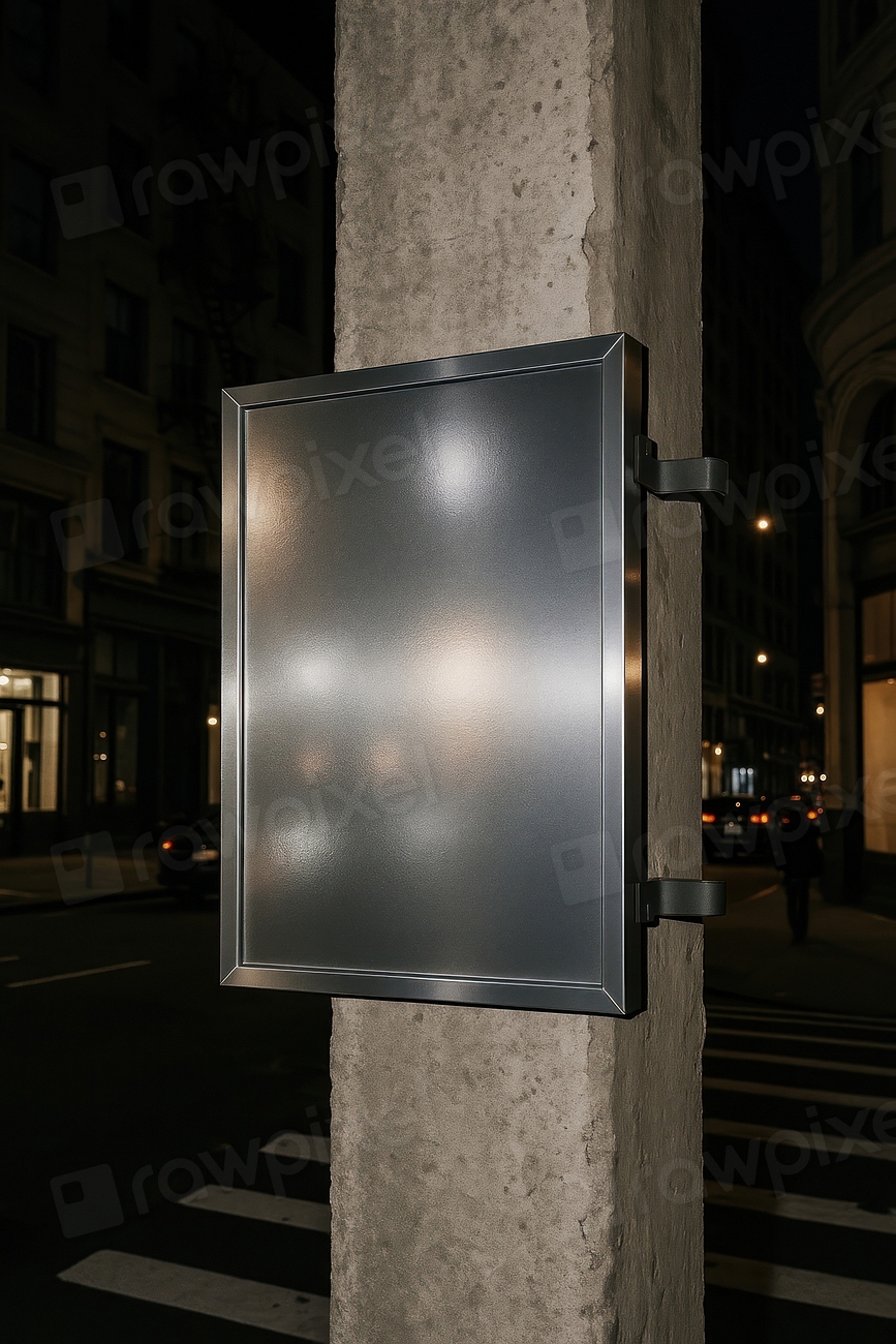 Blank metallic sign on street | Free Photo - rawpixel