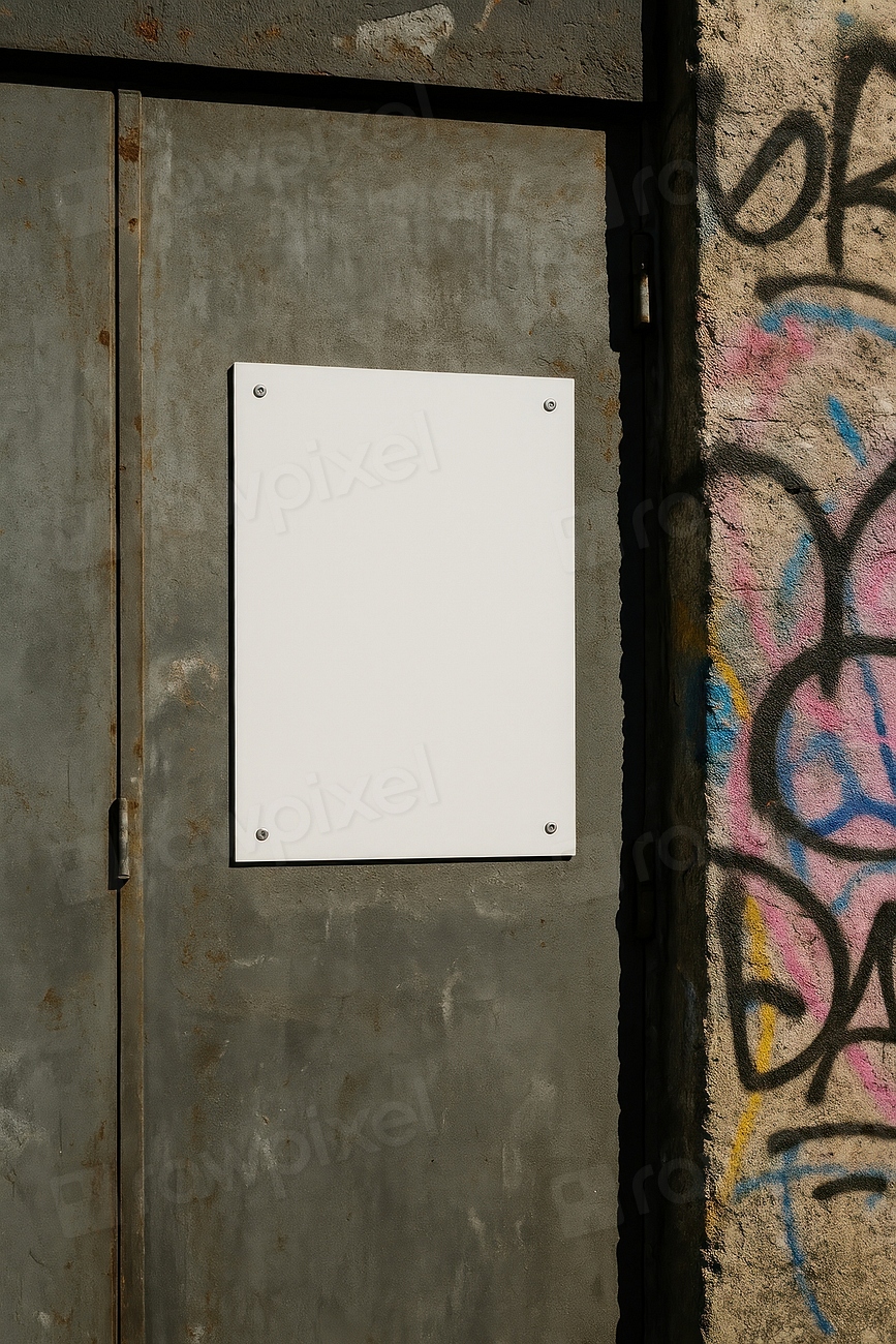 Blank sign on graffiti wall | Free Photo - rawpixel