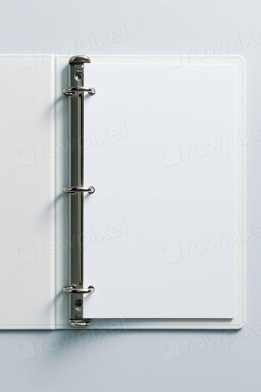 Blank open binder with rings | Free Photo - rawpixel