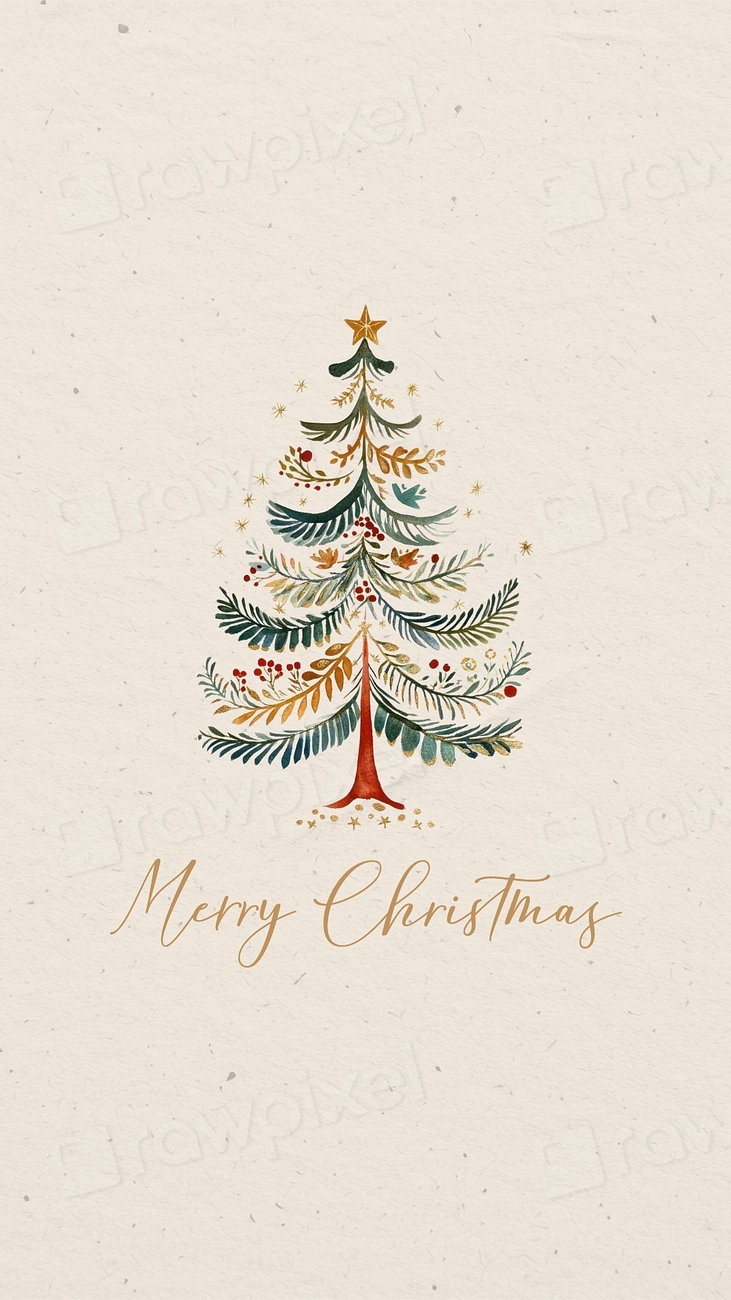 Festive tree minimalist holiday mobile | Free Photo - rawpixel