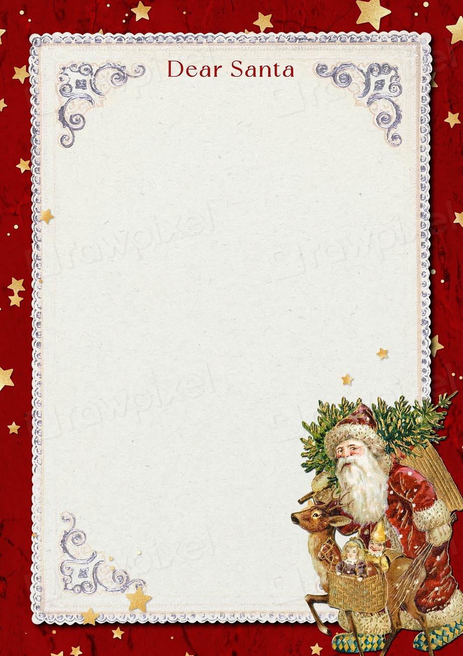 Dear santa blank wishlist template | Free Photo - rawpixel