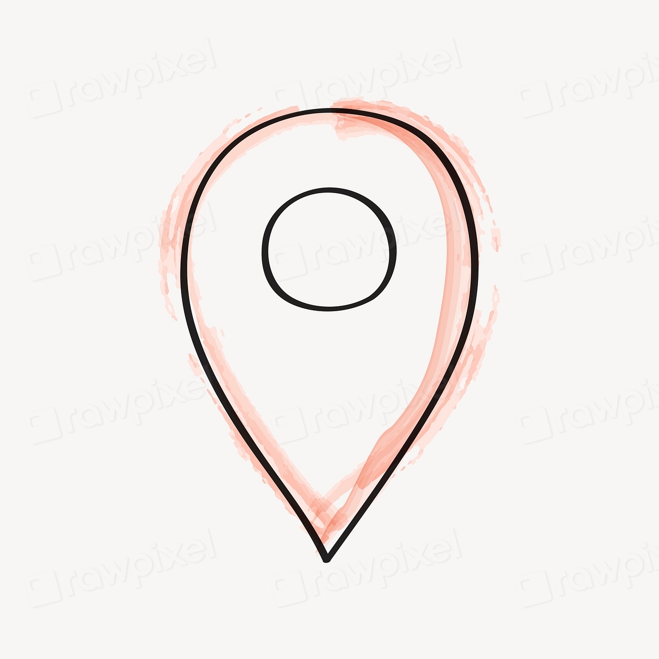 Location pin icon, simple doodle | Free Icons - rawpixel