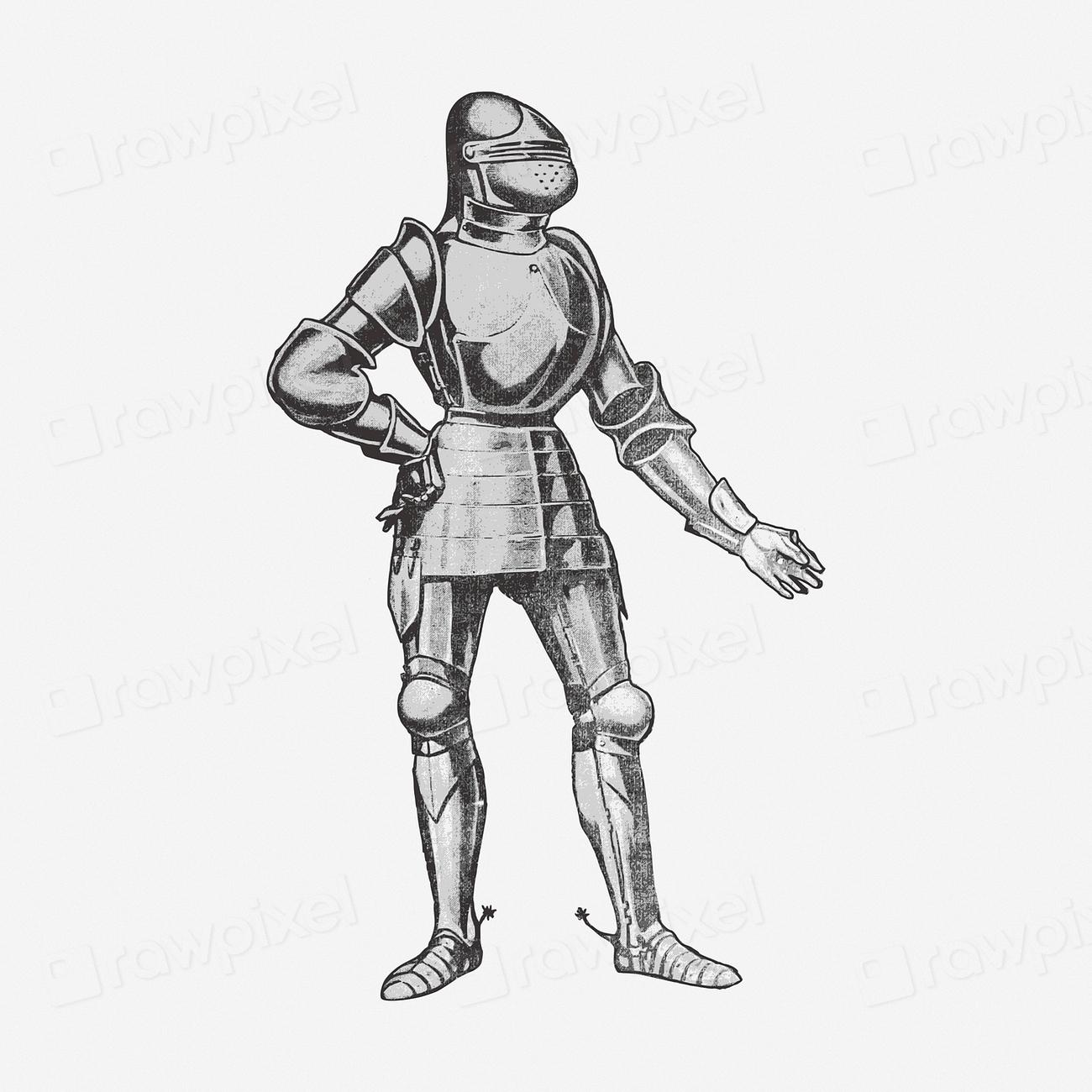 Knight armour clipart, medieval vintage | Free Vector - rawpixel