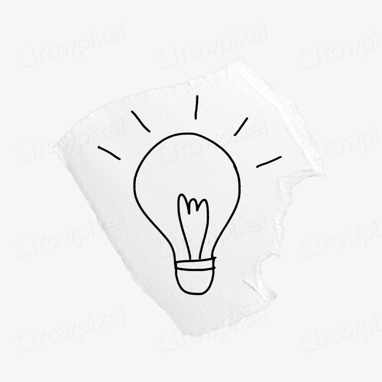 Light bulb doodle clip art, | Free Photo - rawpixel