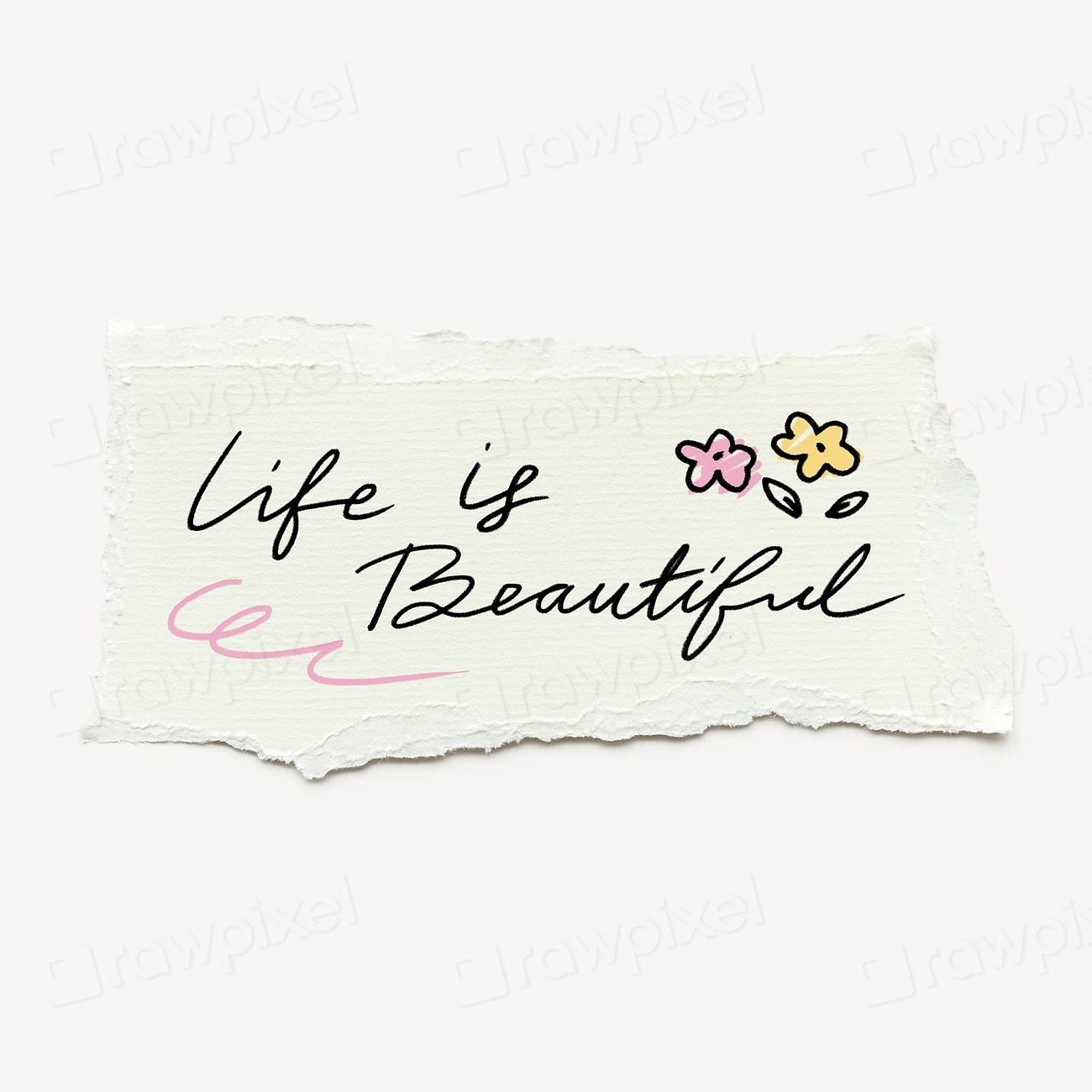 Life is beautiful paper note | Premium PSD - rawpixel