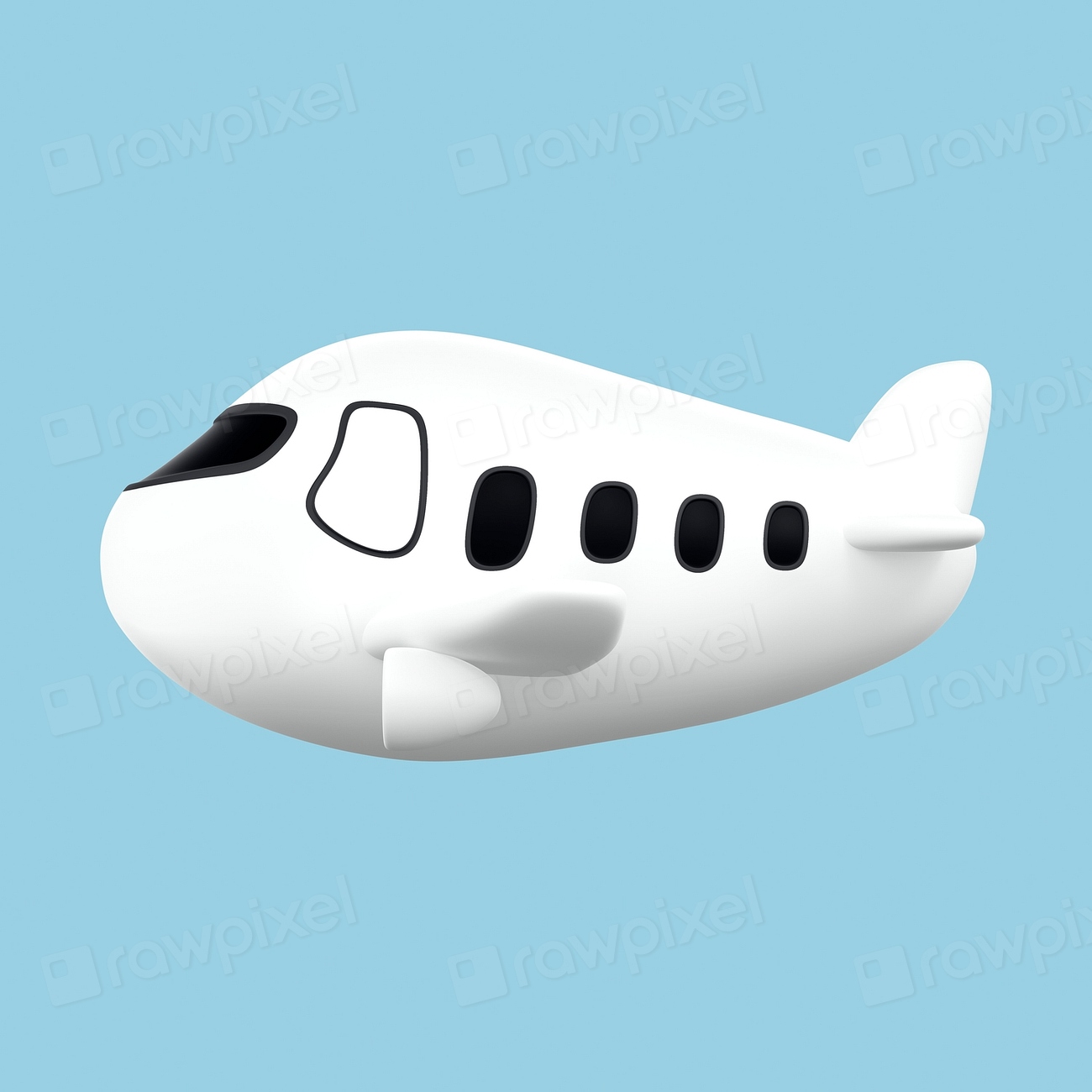 Cartoon plane clipart, side view | Free Photo - rawpixel