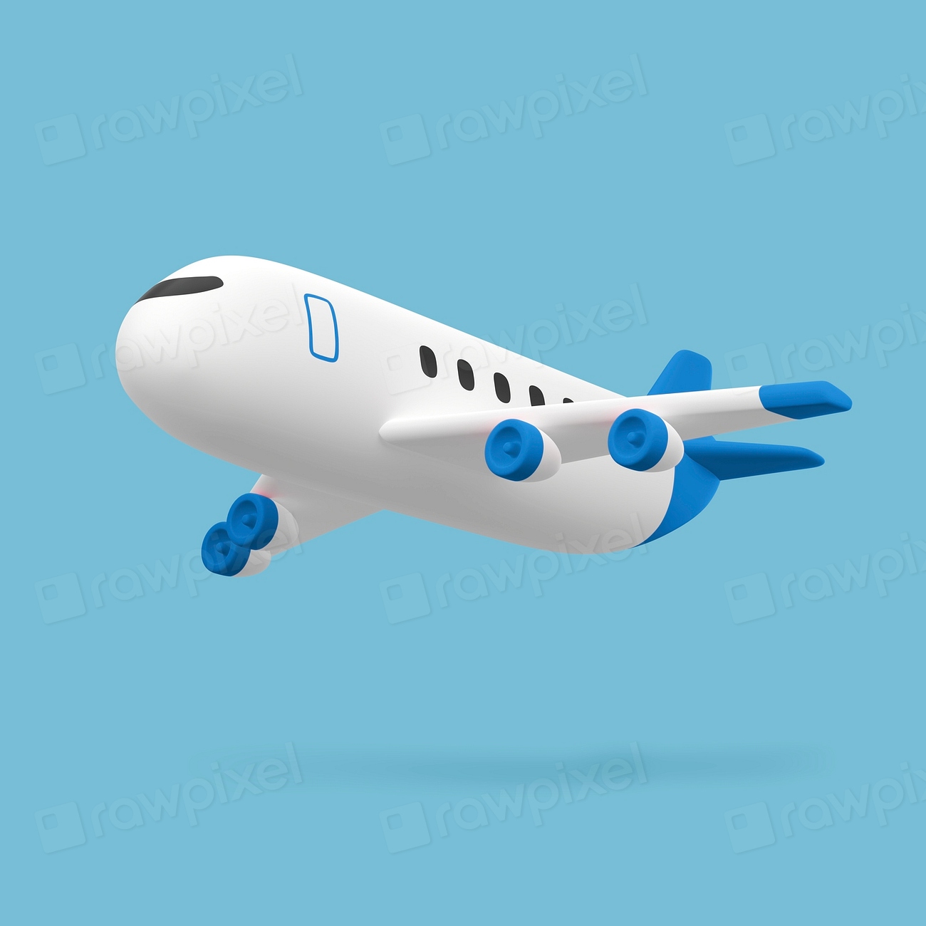 3D plane collage element, side | Premium PSD - rawpixel