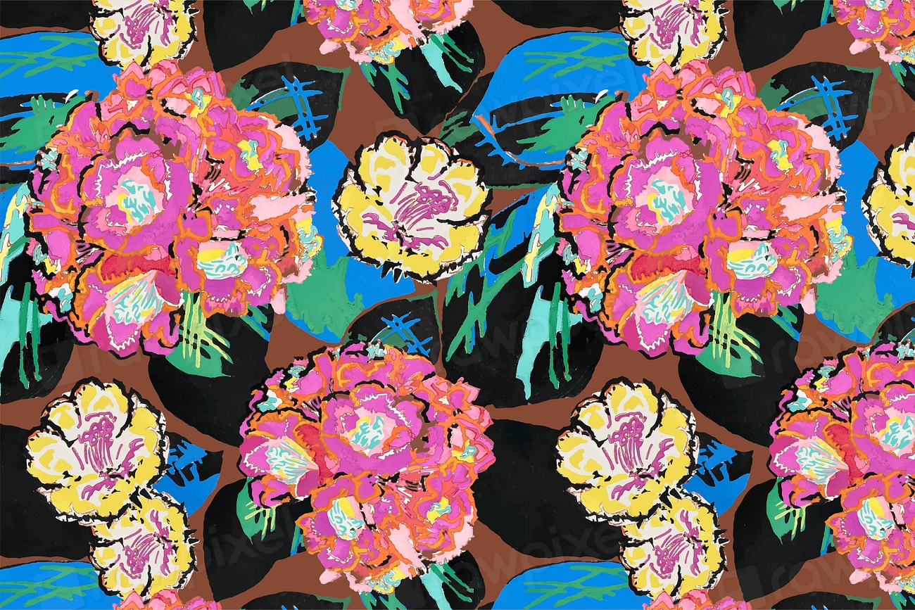 Vintage feminine background, floral pattern | Premium Vector - rawpixel