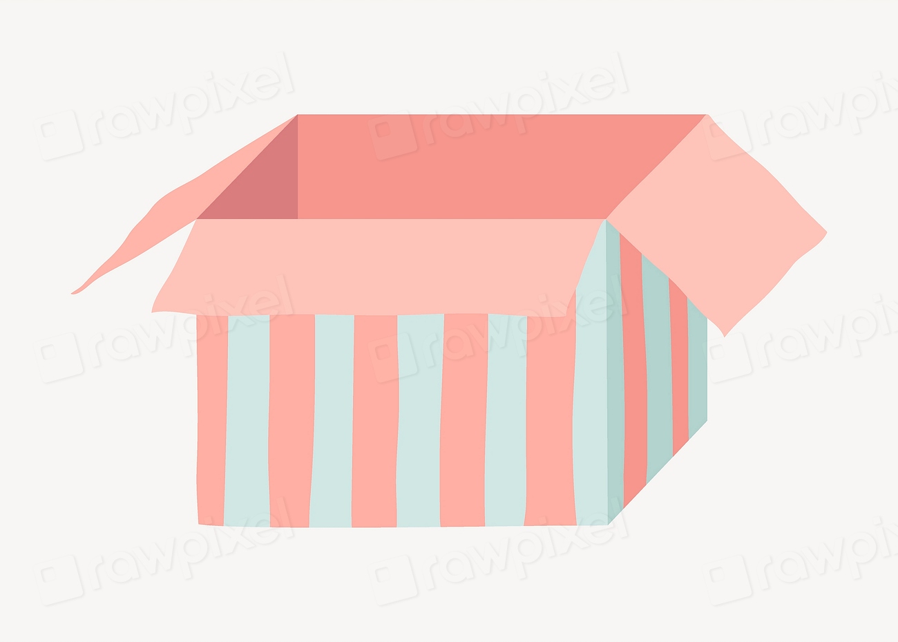 Open gift box, pastel pink | Premium Vector Illustration - rawpixel