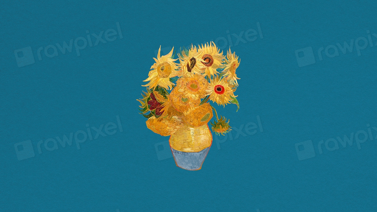Sunflower blue desktop wallpaper, Van | Premium Photo Illustration ...