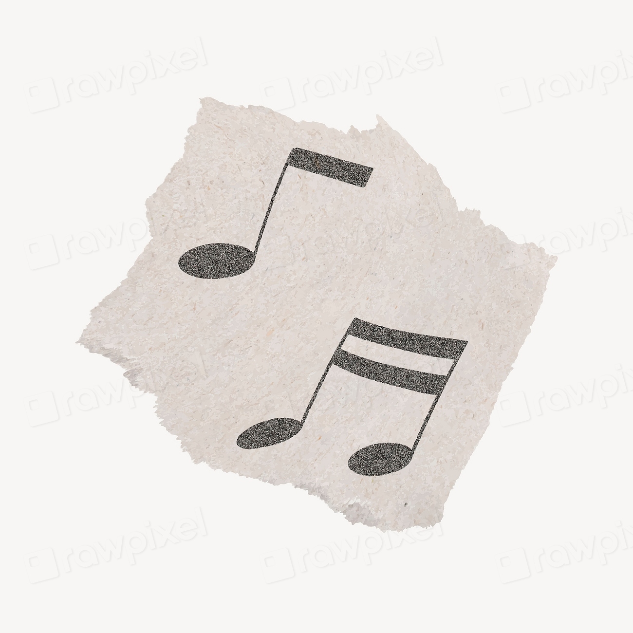 Musical notes collage element, torn | Premium Vector - rawpixel