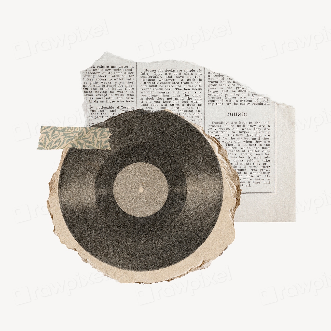 Retro vinyl, ripped paper design | Free Photo - rawpixel