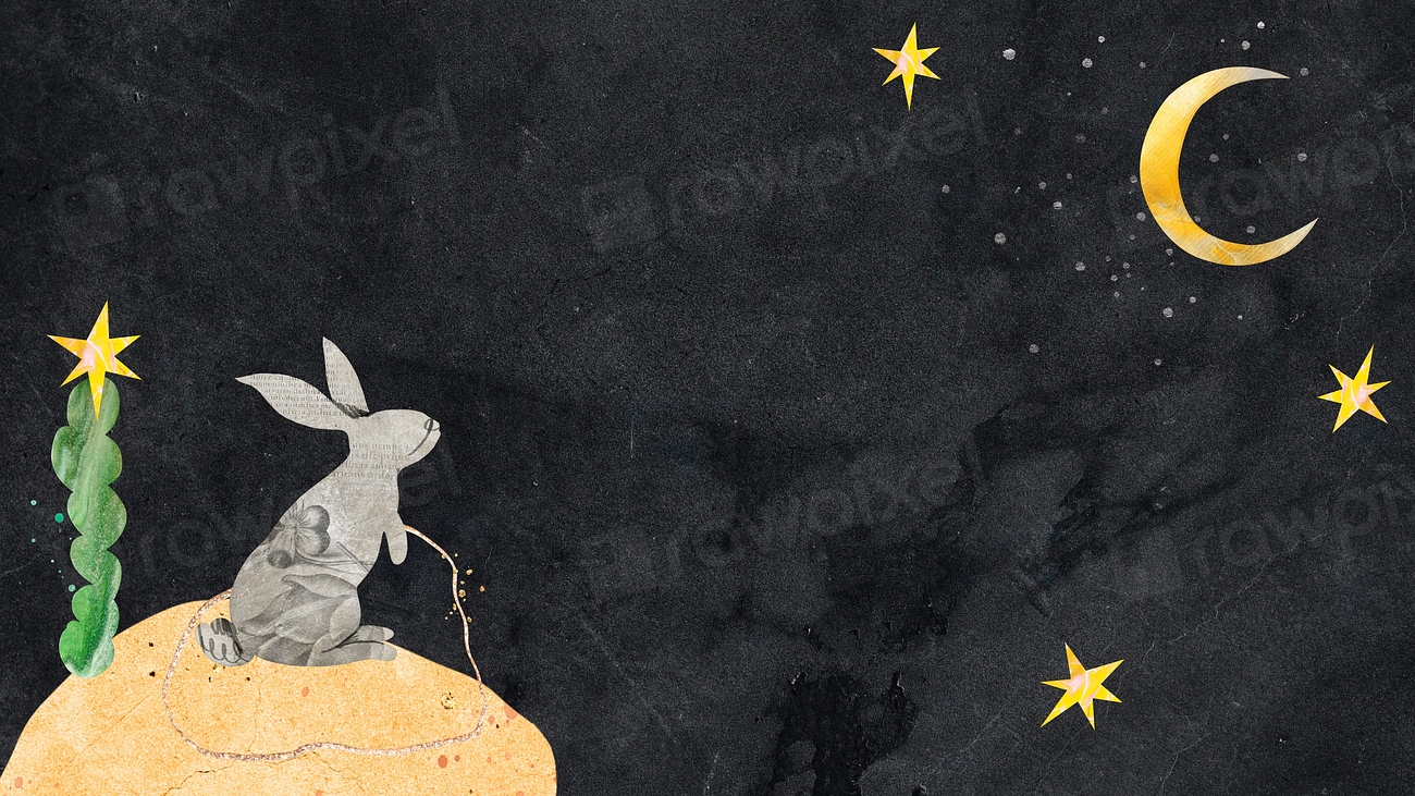 Rabbit moon HD wallpaper, galaxy | Free Photo - rawpixel