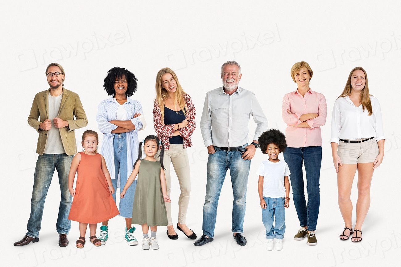Extended family, isolated on off white | Premium Photo - rawpixel