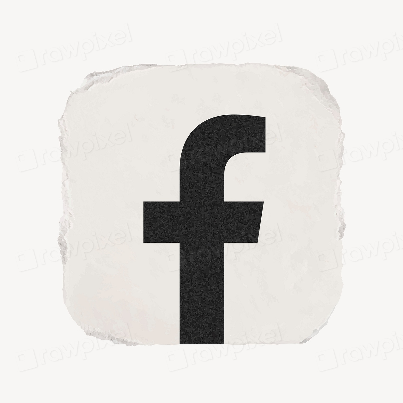 Facebook icon social media ripped | Premium Vector - rawpixel