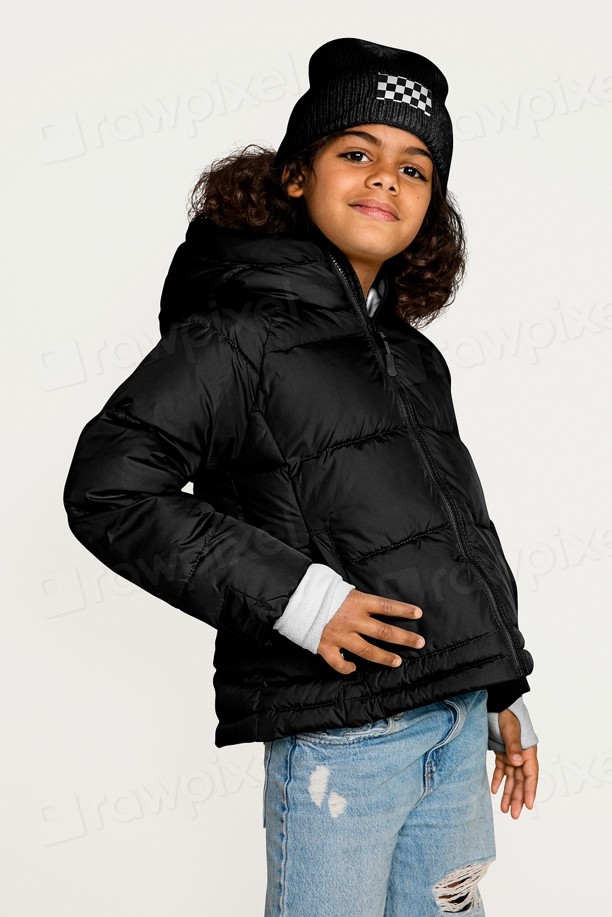 Kid's winter jacket mockup & | Premium PSD Mockup - rawpixel