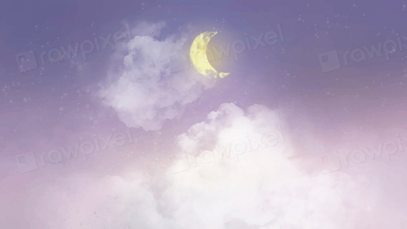 Pastel background white crescent moon | Premium Photo - rawpixel