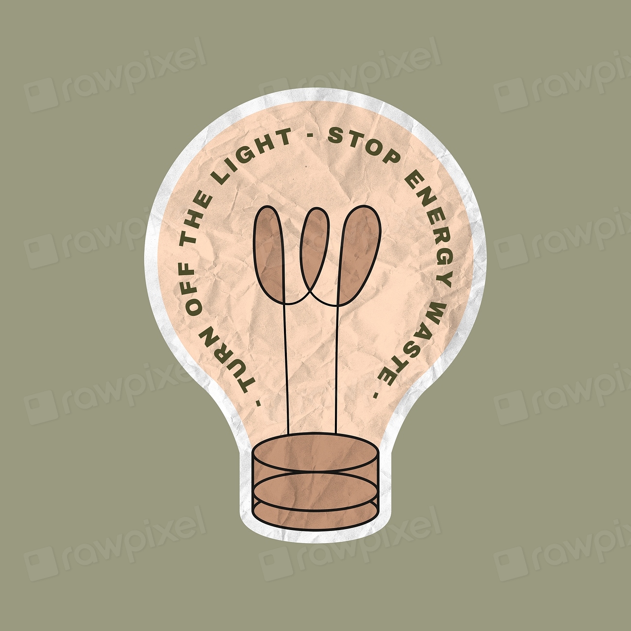 Save energy sticker psd light | Free PSD - rawpixel