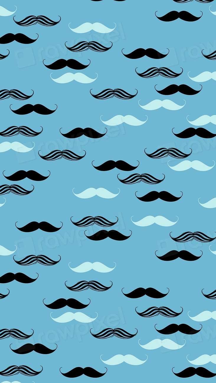 Moustache mobile wallpaper, iPhone background, | Premium Vector - rawpixel