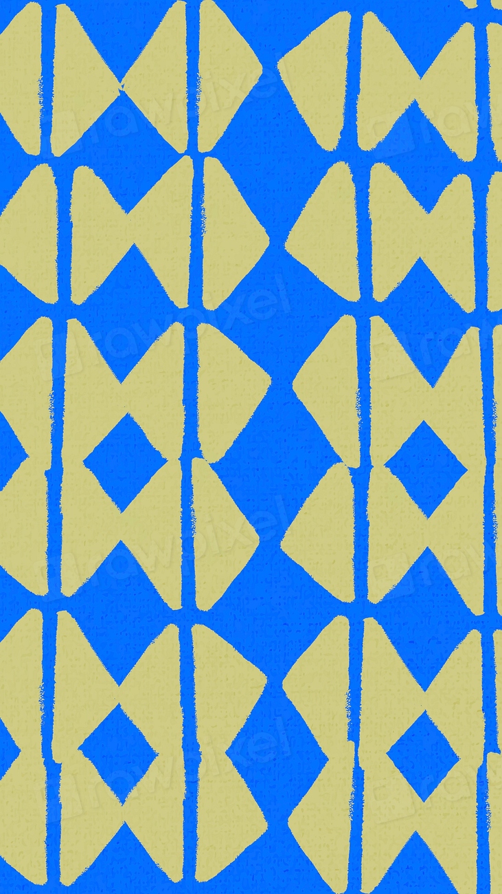 Block print pattern mobile wallpaper, | Free Vector - rawpixel