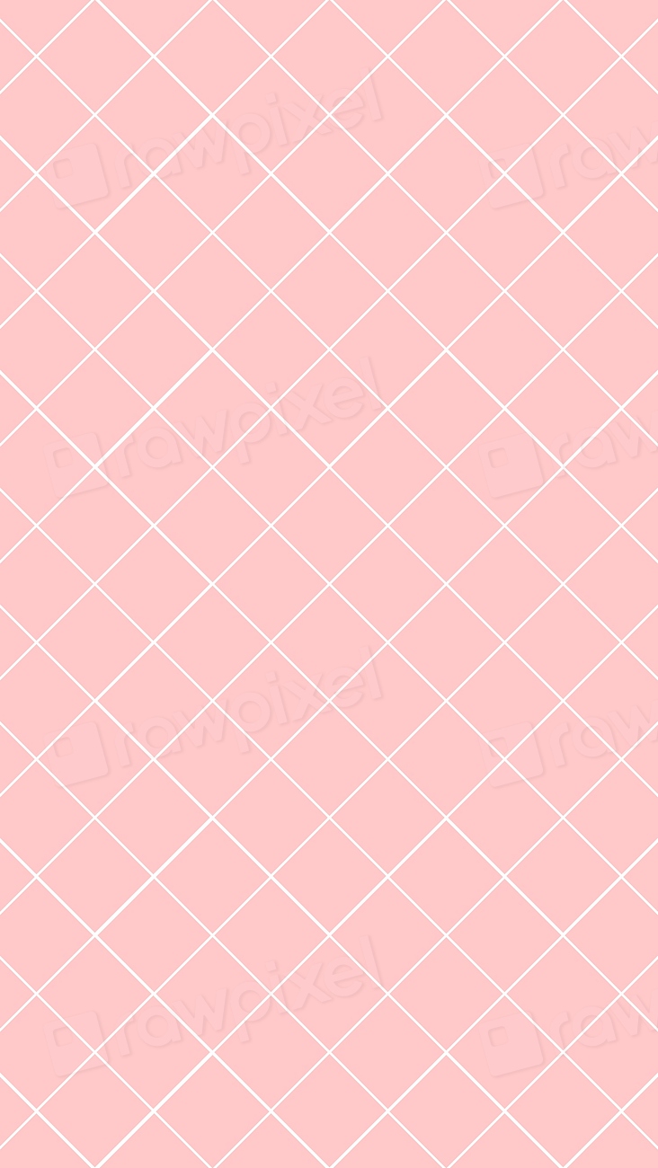 Pink phone, grid pattern, cute | Premium Vector - rawpixel