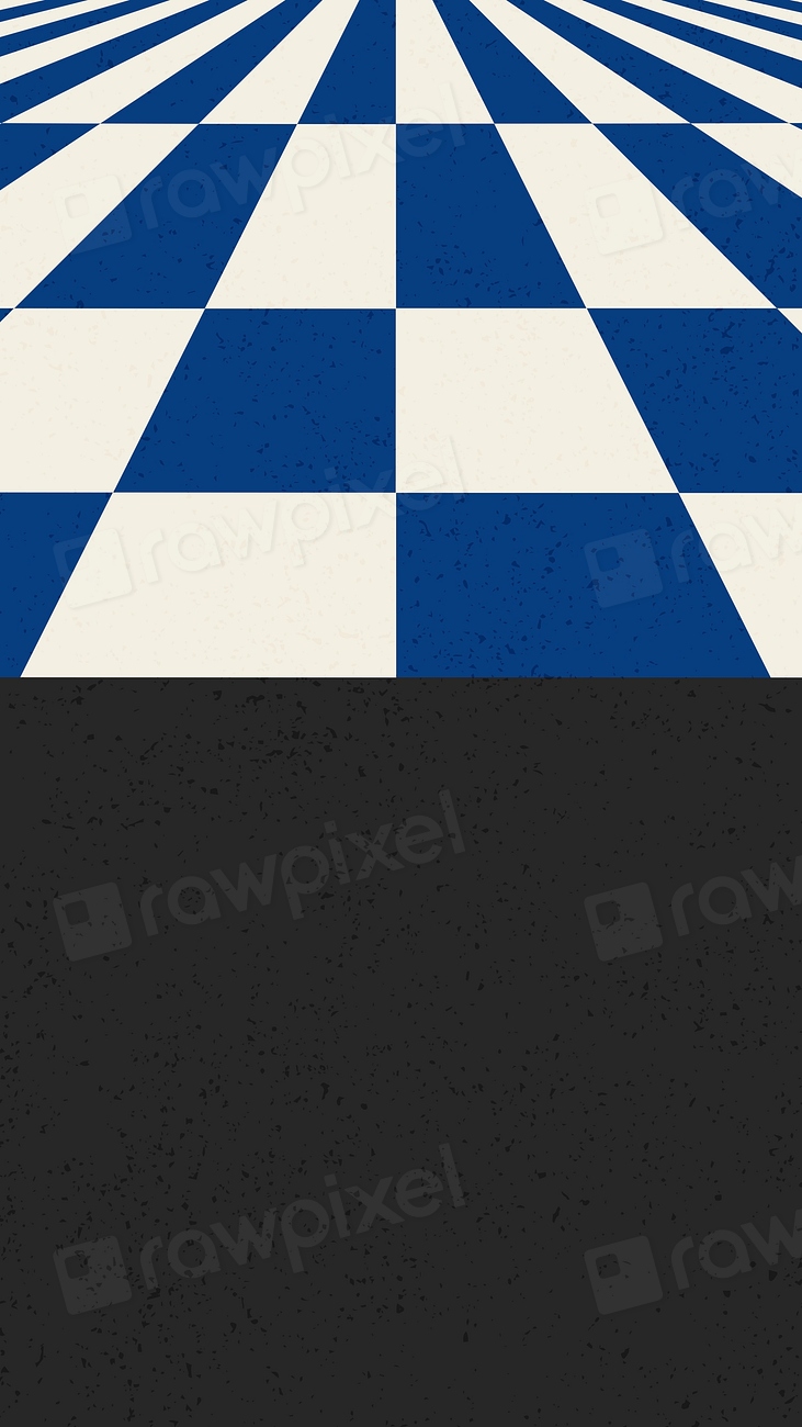 Retro blue checker iPhone wallpaper | Premium PSD - rawpixel