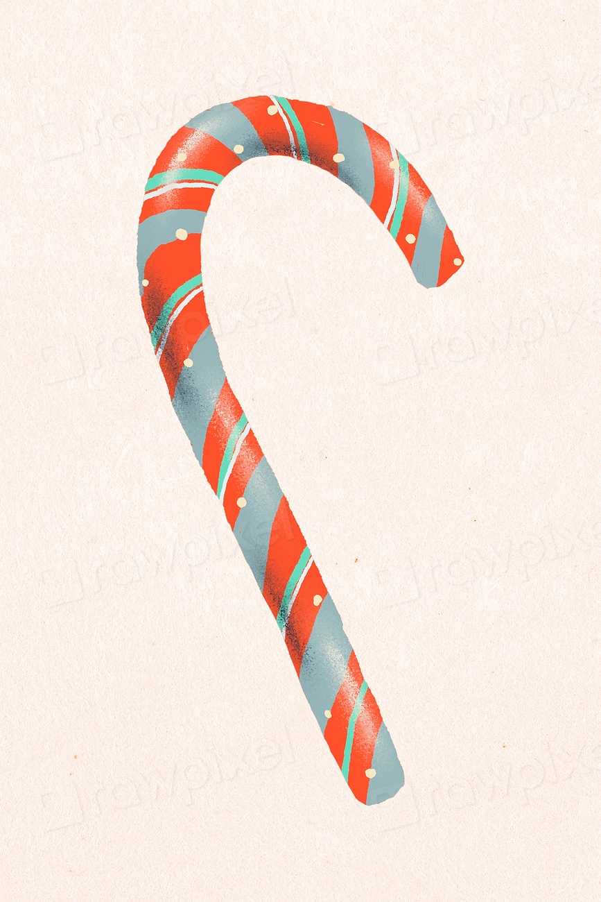 Christmas candy cane doodle, cute | Free Photo Illustration - rawpixel