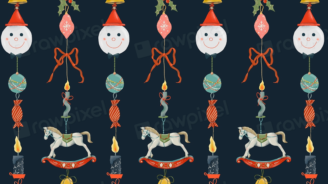 Christmas desktop wallpaper, seamless pattern, | Premium Vector - rawpixel