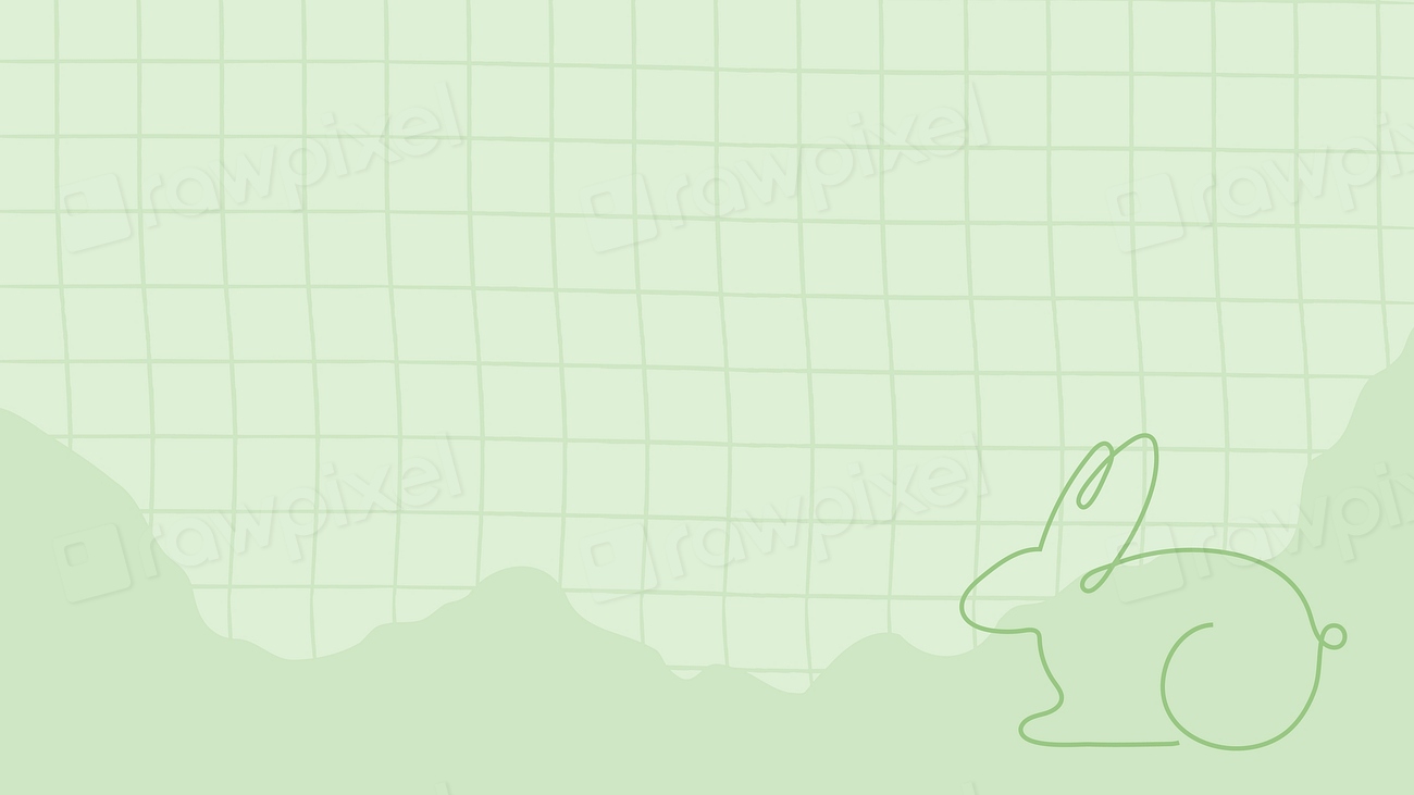 Green computer wallpaper, minimal rabbit | Premium Vector - rawpixel