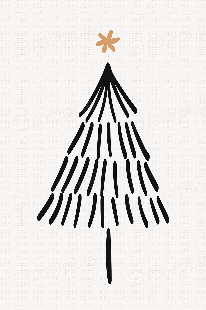 Pine tree collage element, Christmas | Free Vector Illustration - rawpixel