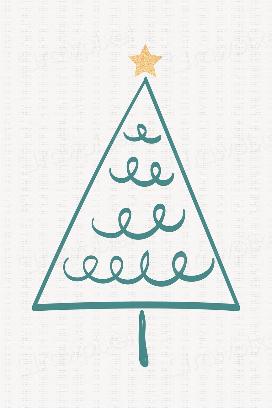 Pine tree collage element, Christmas | Free Photo Illustration - rawpixel