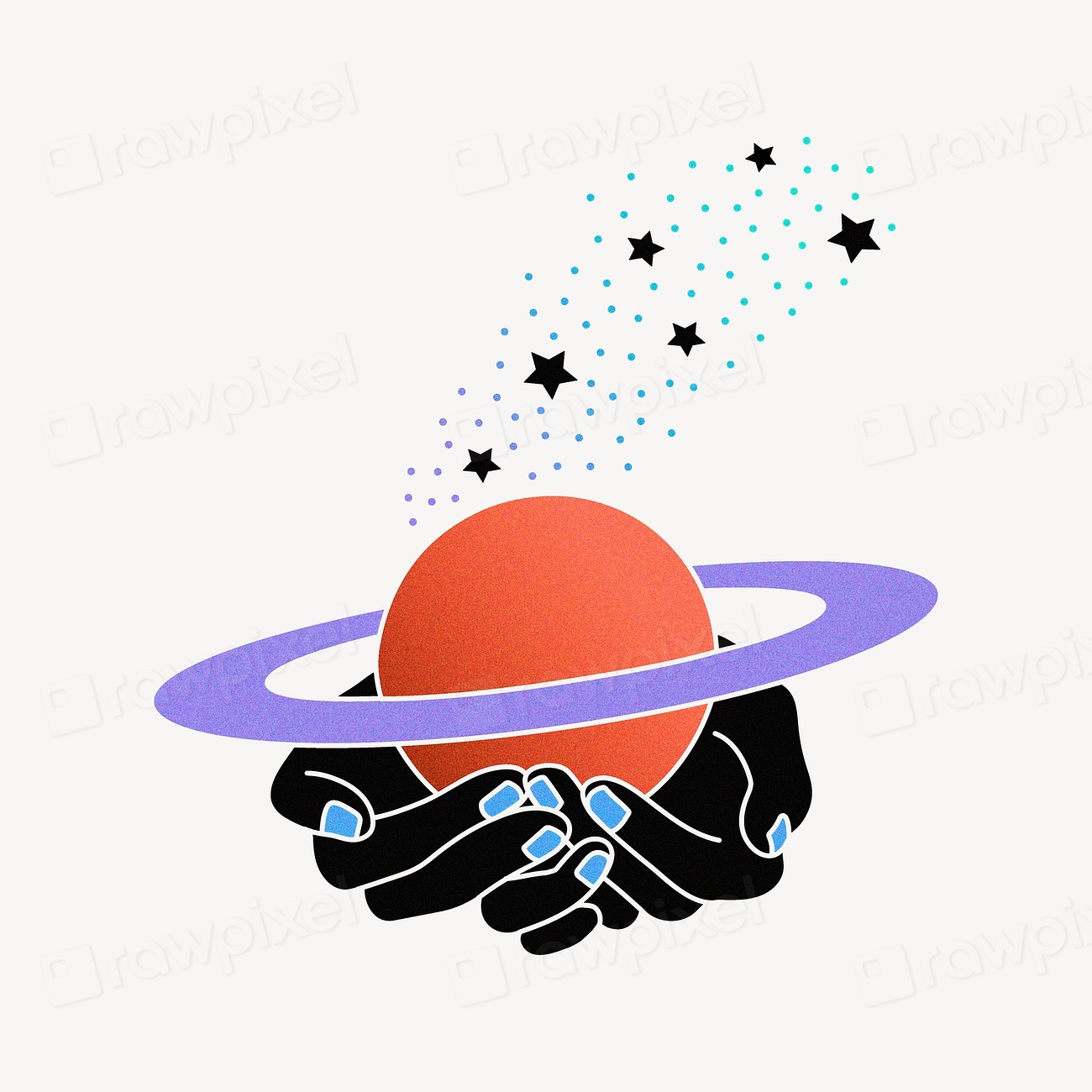 Celestial hands clipart, magical illustration | Premium Vector ...