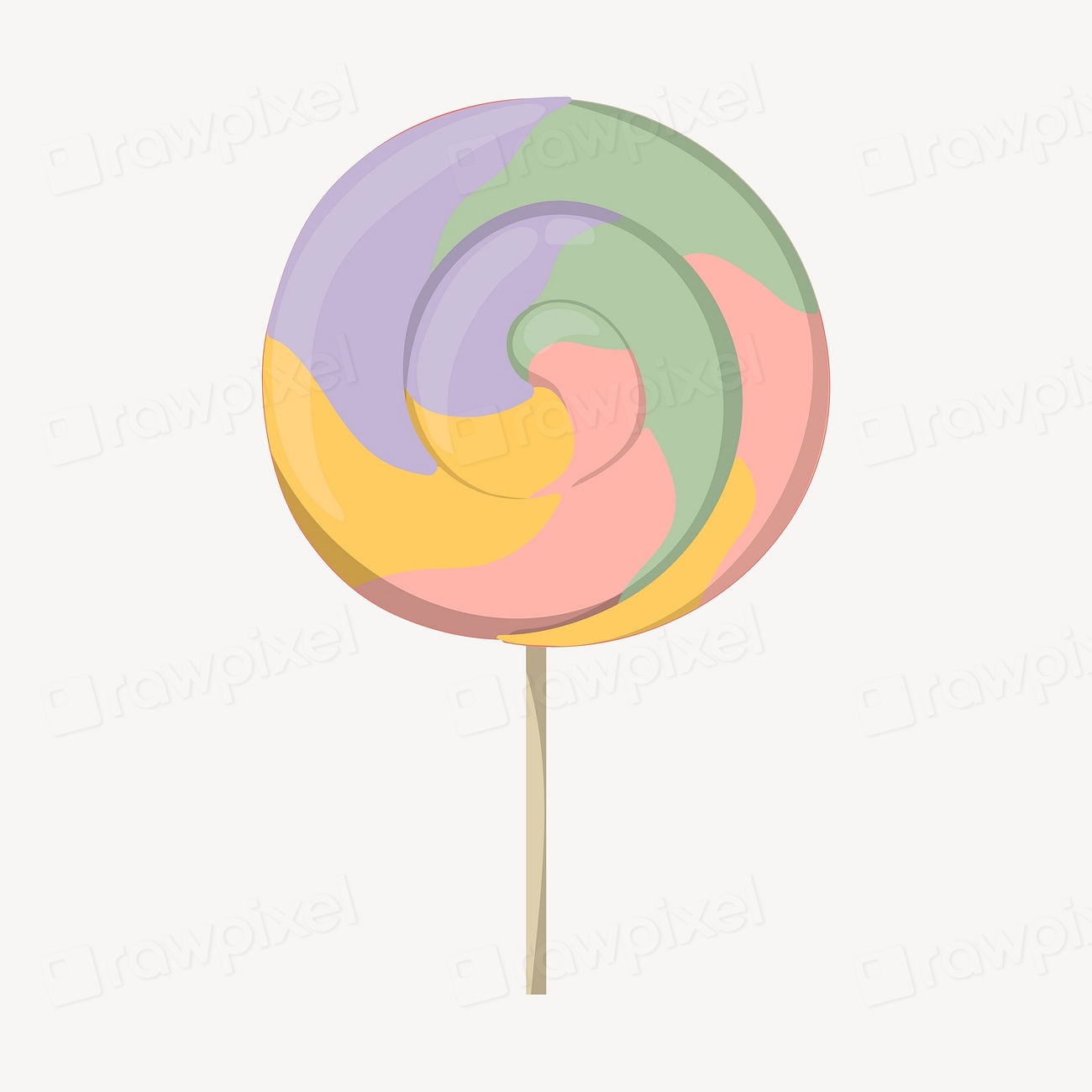 Swirl lollipop, cute cartoon illustration | Free Photo Illustration ...