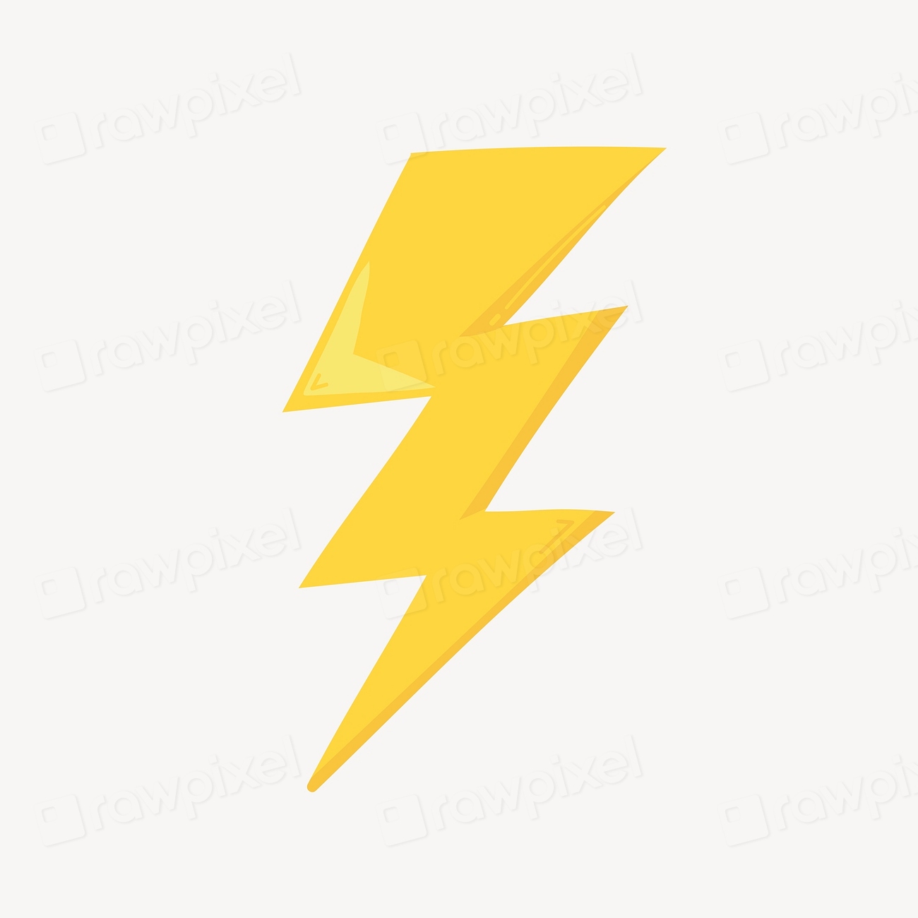Lightning bolt clipart, cute cartoon | Premium PSD - rawpixel