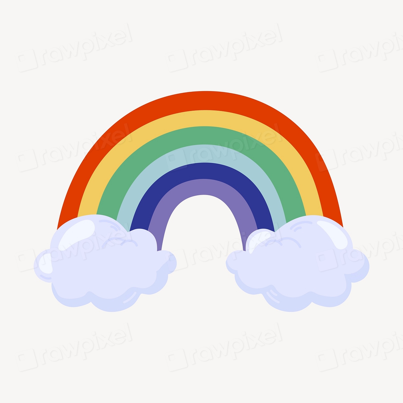 Rainbow collage element, cute cartoon | Premium Vector Illustration ...