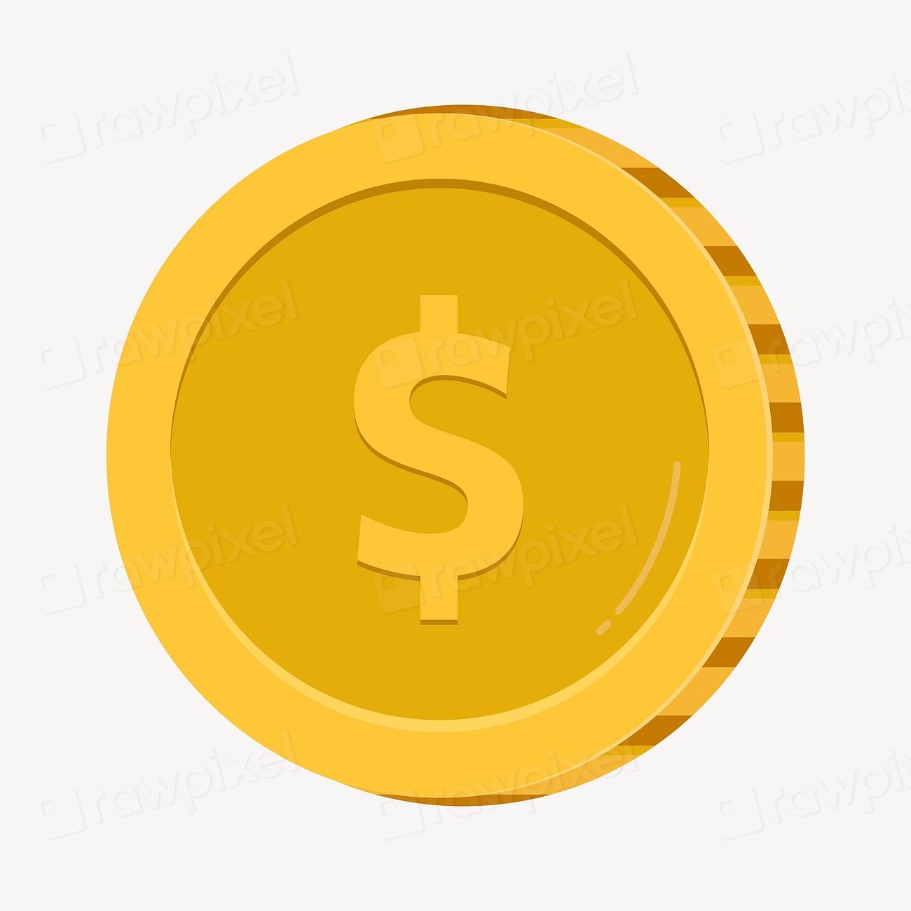 Dollar coin, cute cartoon illustration | Free Photo Illustration - rawpixel