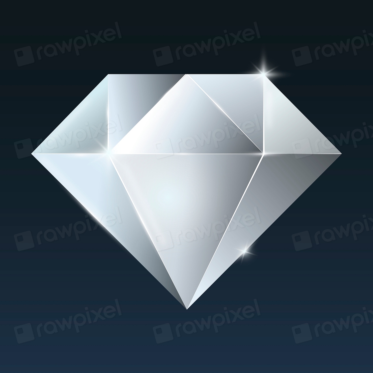 Diamond clipart, cute cartoon illustration | Free PSD Illustration ...